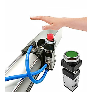 Aluminum Can Crusher, Heavy Duty Pneumatic Cylinder Soda Beer Can Crusher, Eco-Friendly Recycling Tool (Countertop Button Valve)