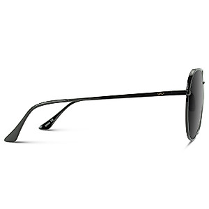 WearMe Pro - Oversized Aviator Sunglasses, Gradient Black - Large UV Protection Lenses