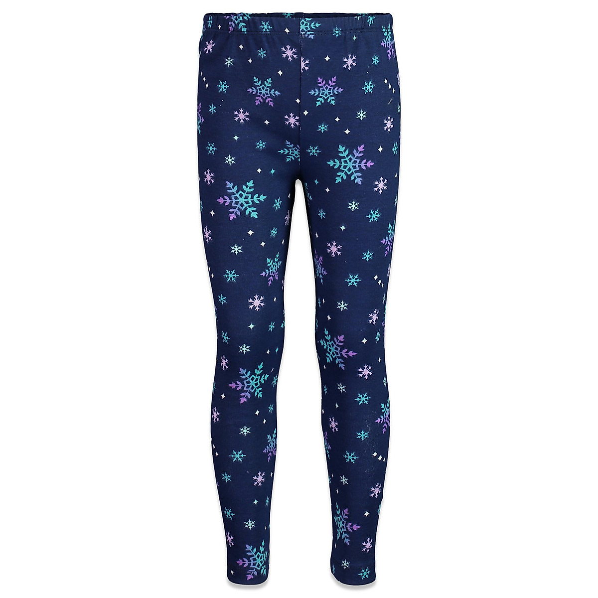 Disney Frozen Elsa Little Girls Fleece Long Sleeve Graphic T-Shirt and Leggings Outfit Set Turquoise/Blue 7