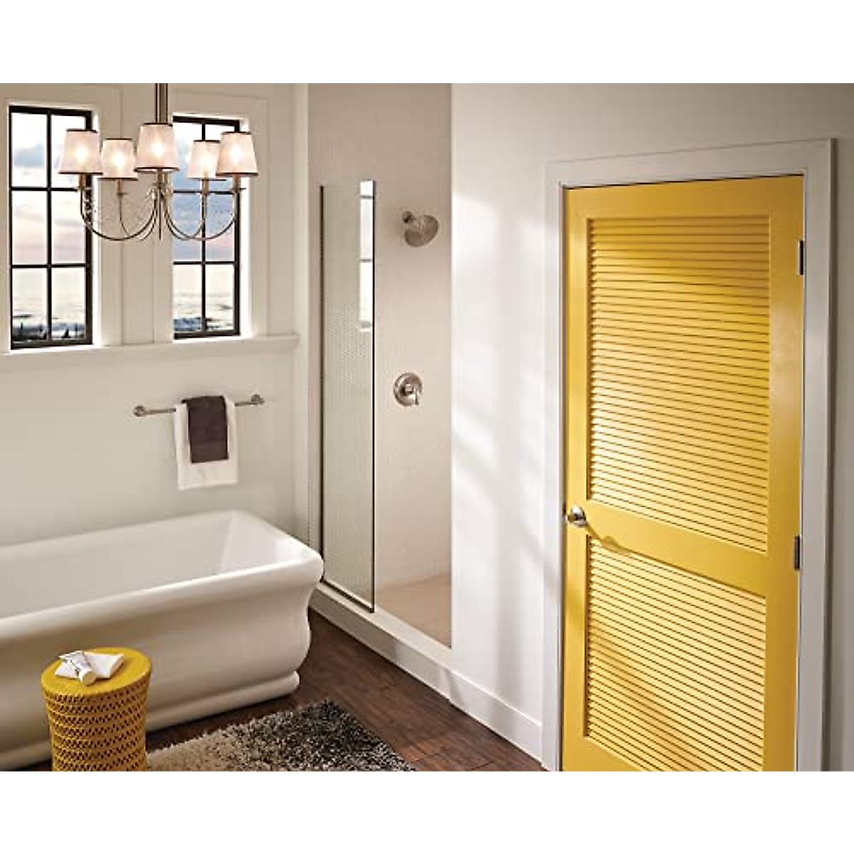 Schlage F10 V ACC 619 Accent Door Lever Hall & Closet Passage Lock, (Pack of 1), Satin Nickel