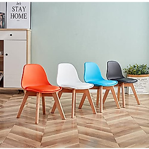 BB Chairs, Wooden Legs, PP Backed Cushions, Blue, Set of 2