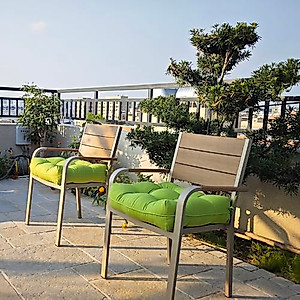 JMGBird Outdoor Chair Cushions, Pack of 2 Patio Seat/Back Cushions 19" x 19" with Ties for Patio Furniture Chairs Home Garden Decoration