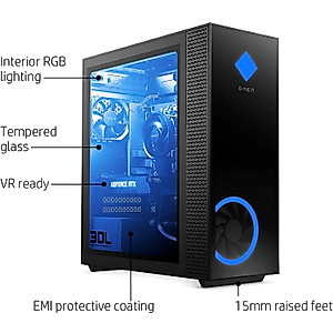 HP Omen 30L GT13 Gaming Desktop, AMD Ryzen 5 5600X Processor, GeForce RTX 3060 Graphics, 32GB DDR4-3200 RGB SDRAM, 1TB PCIe SSD+2TB HDD, RGB LED Lighting, Wi-Fi 6, 800W Power Supply, Win10 Home
