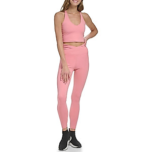 DKNY Women's Full Coverage Racer Back Sports Active Bra, Terra