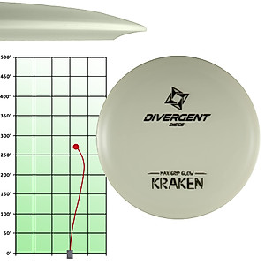 Divergent Discs | Kraken | Disc Golf Fairway Driver | Max Grip Glow