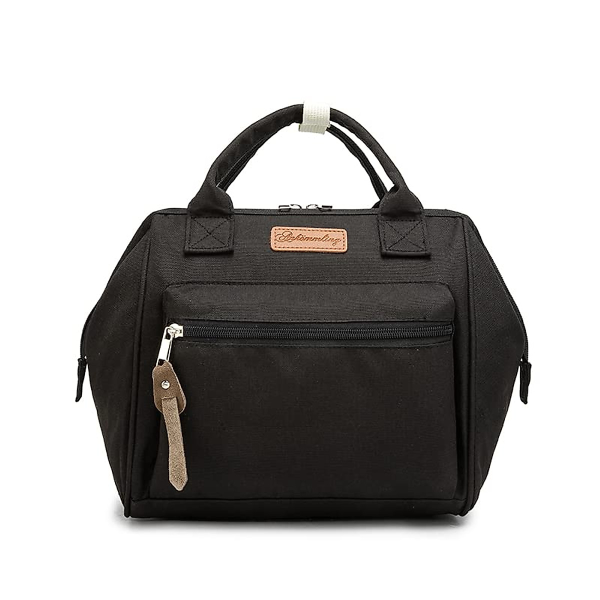 Lmbabter Baby Diaper Bag Backpack Convertible Mini Smart Tote Bag Stroller Organizer Nappy Backpack for Outdoor (Black)