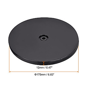 MECCANIXITY 7inch Rotating Swivel Stand with Steel Ball Bearings Lazy Susan Base Turntable for Kitchen Corner Cabinets, Black