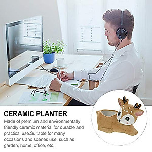 Cabilock Succulent Planter Succulent Pots Ceramics Plant Flowers Animal Planter Pots