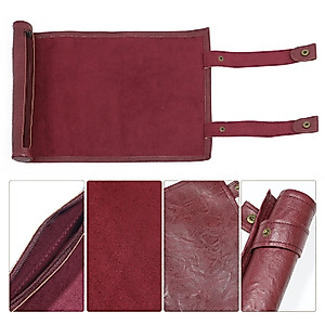 Lohoee 2Pcs Dice Rolling Mat PU Leather Dice Holder Tray with Zipper Folding Dice Bag for Dice Game Accessories (Brown and Purple)