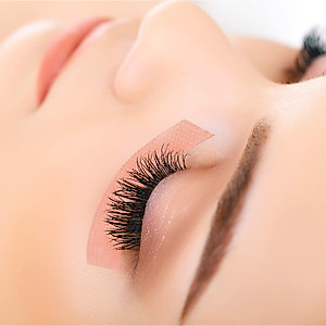 3 Pieces Eyelash Extension Tape Breathable Micropore Fabric Tape for Eyelash Extension Adhesive Pink Lash Tape with Heart-Shaped Tape Dispenser Cutter, 0.5 Inch Wide, 10 Yards Long of Each