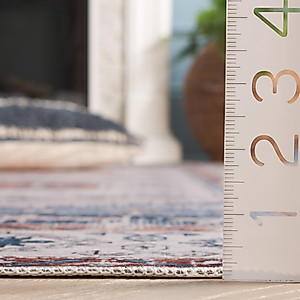 SAFAVIEH Arizona Collection Area Rug - 8' x 10', Rust & Beige, Traditional Design, Washable & Slip Resistant, Ideal for High Traffic Areas in Living Room, Bedroom & Dining Room (ARZ132P-8)