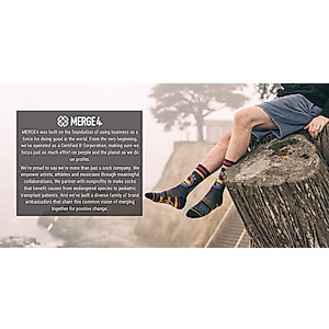 MERGE4 Sublime Joint No Show Socks for Men and Women (Large)