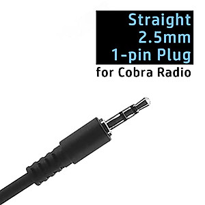 NEWASHAN Earpiece Headset Replacement for Cobra microTalk Radio ACXT145 ACXT645 CXT345 CXT395 CXT565 CXY800 PX880 RX385 Walkie Talkie Covert Acoustic Tube PTT Handsfree with Mic (Straight Plug)
