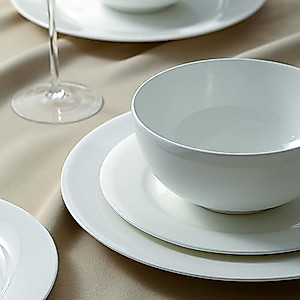 Stone Lain Aria Bone China 12-Piece Dinnerware Set, White