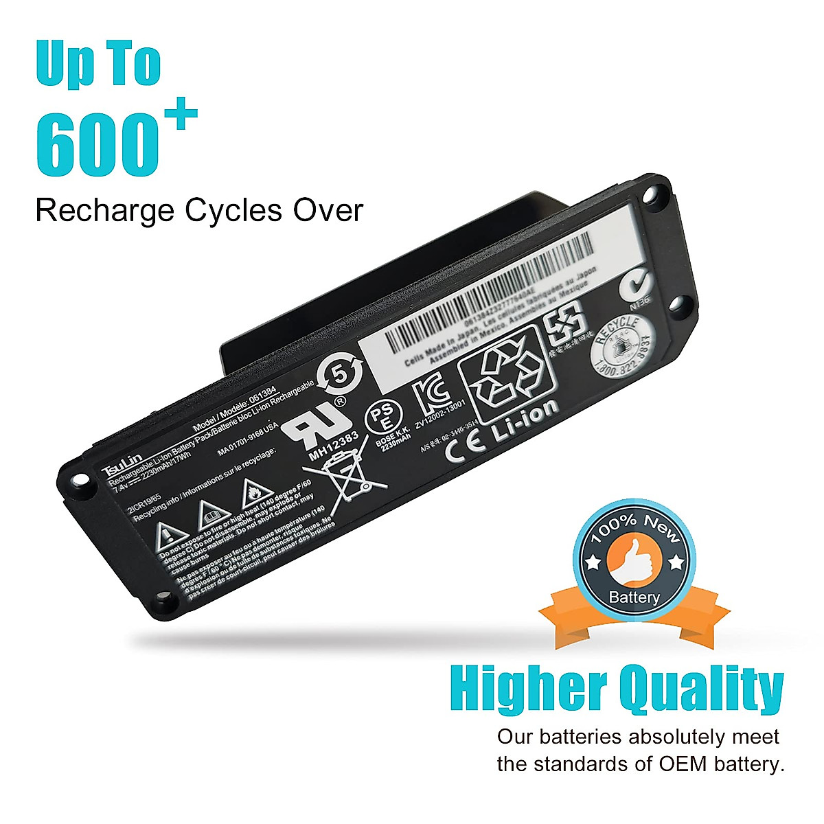 TsuLin 061384 Speaker Battery Compatible with Bose SoundLink Mini Bluetooth Speaker I one Bose SoundLink Mini one I SoundLink Mini Bluetooth Speaker I Series 061386 063287 061385 063404