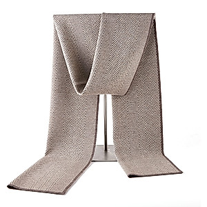 LanHong Men Winter Cashmere Scarf Wool Soft Warm Knitted Casual Scarves for Men