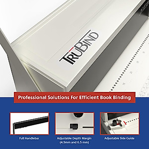 TruBind Coil Binding Machine - Manual Round Hole Punch - Adjustable Side Margin - 4 to 1 Pitch - 20 Sheet Punch Capacity