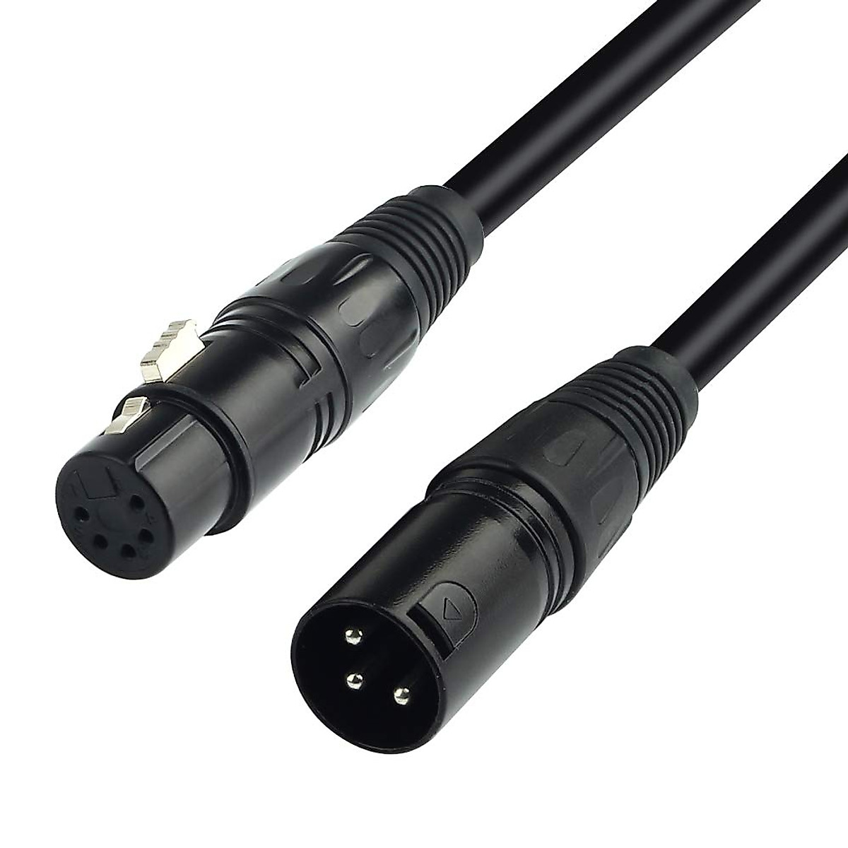 SiYear XLR Male 3 Pin to XLR Female 5 Pin & XLR Female 3 Pin to XLR Male 5 Pin Audio Cable, for Microphone DMX Stage Light Turnaround Etc（1Set / 2Pack