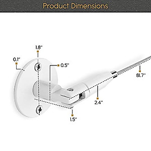 You Have Space TOTART Picture Hanging Kit and Curtain Rod with 18 Clips for Kids Crafts, Artwork, Tapestry, Stainless Steel, White