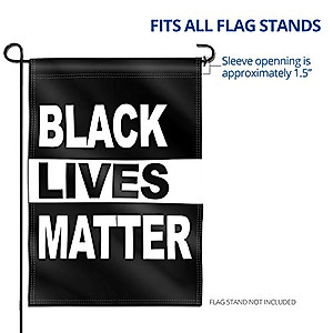 ANLEY Double Sided Premium Garden Flag, Black Lives Matter Decorative Garden Flags - Weather Resistant & Double Stitched - 18 x 12.5 Inch