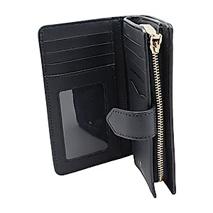 Kate Spade Staci Medium White Apple Compartment Bifold Wallet Blazer Blue Multi