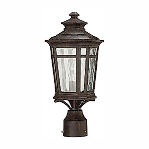 Home Decorators Collection Waterton 1-Light Outdoor Dark Ridge Bronze Post Mount Lantern