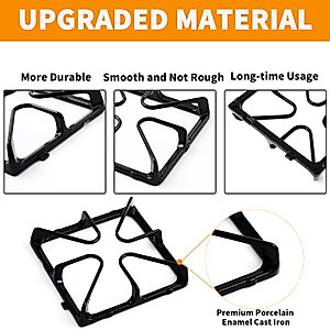 Upgraded WB31K10034 Grate Replacement Parts for GE Stove Parts XL44 Range Burner Grates 8.5 x 8.5 Inches GE Cooktop Parts Cast Iron Rack General Electric Range Parts Stove Top Grate 4 Pcs
