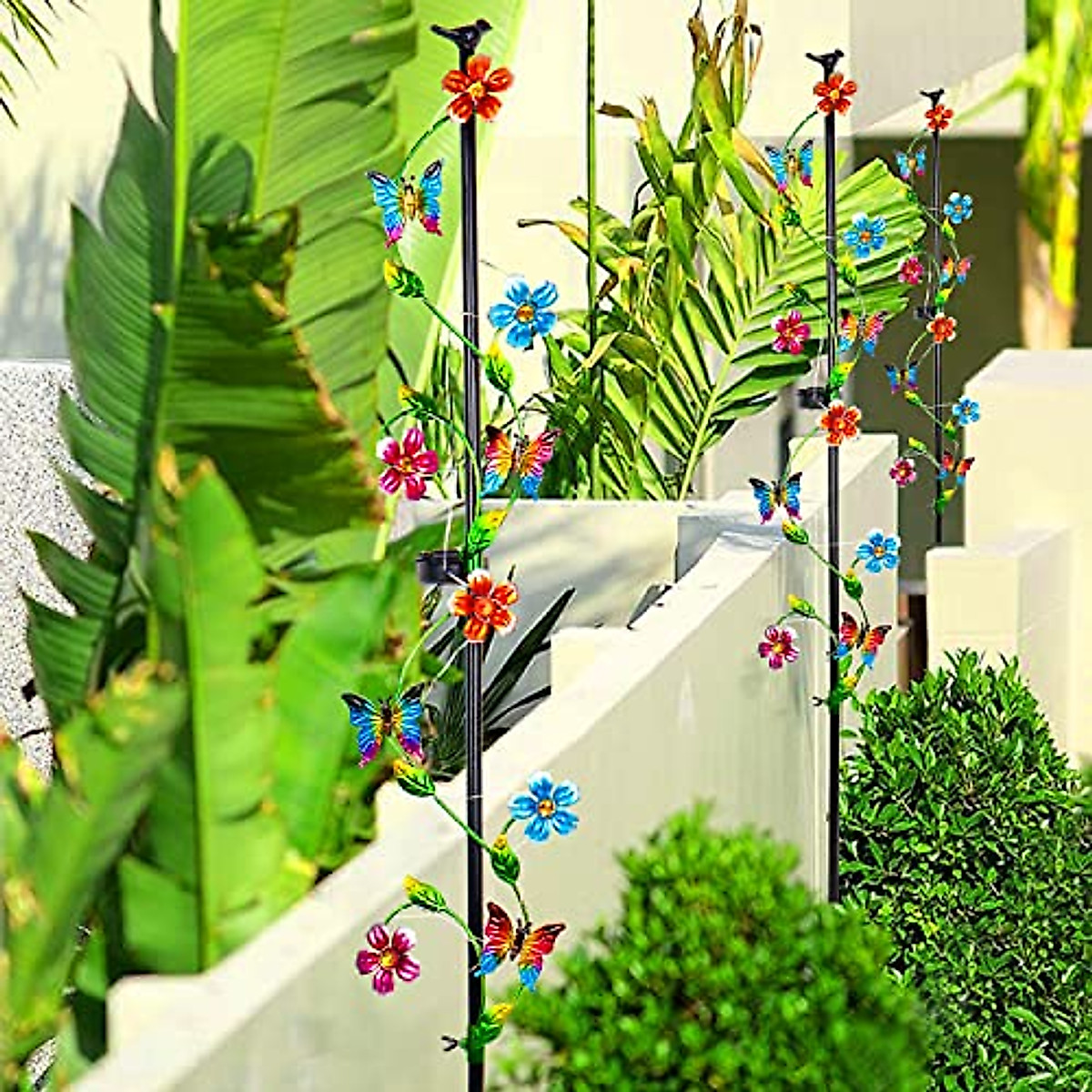 K KYMYCRAFT Solar Garden Lights Outdoor Decor, 2 Pack Garden Stake Light Waterproof Garden Lights with Stand for Garden, Patio Landscape, Yard, Pathway Decoration (Butterfly)