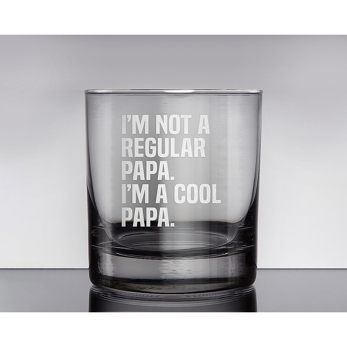 Promotion & Beyond I'M NOT A REGULAR PAPA I'M A COOL PAPA Whiskey Glass - Funny Gift for Dad Uncle Grandpa From Daughter Son Wife - Father's Day