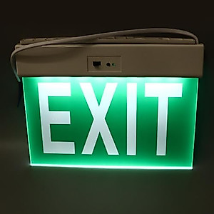 HUONIU LED Emergency Exit Sign with Light | Acrylic Clear Exit Sign for Indoor Use | AC85 to 265V