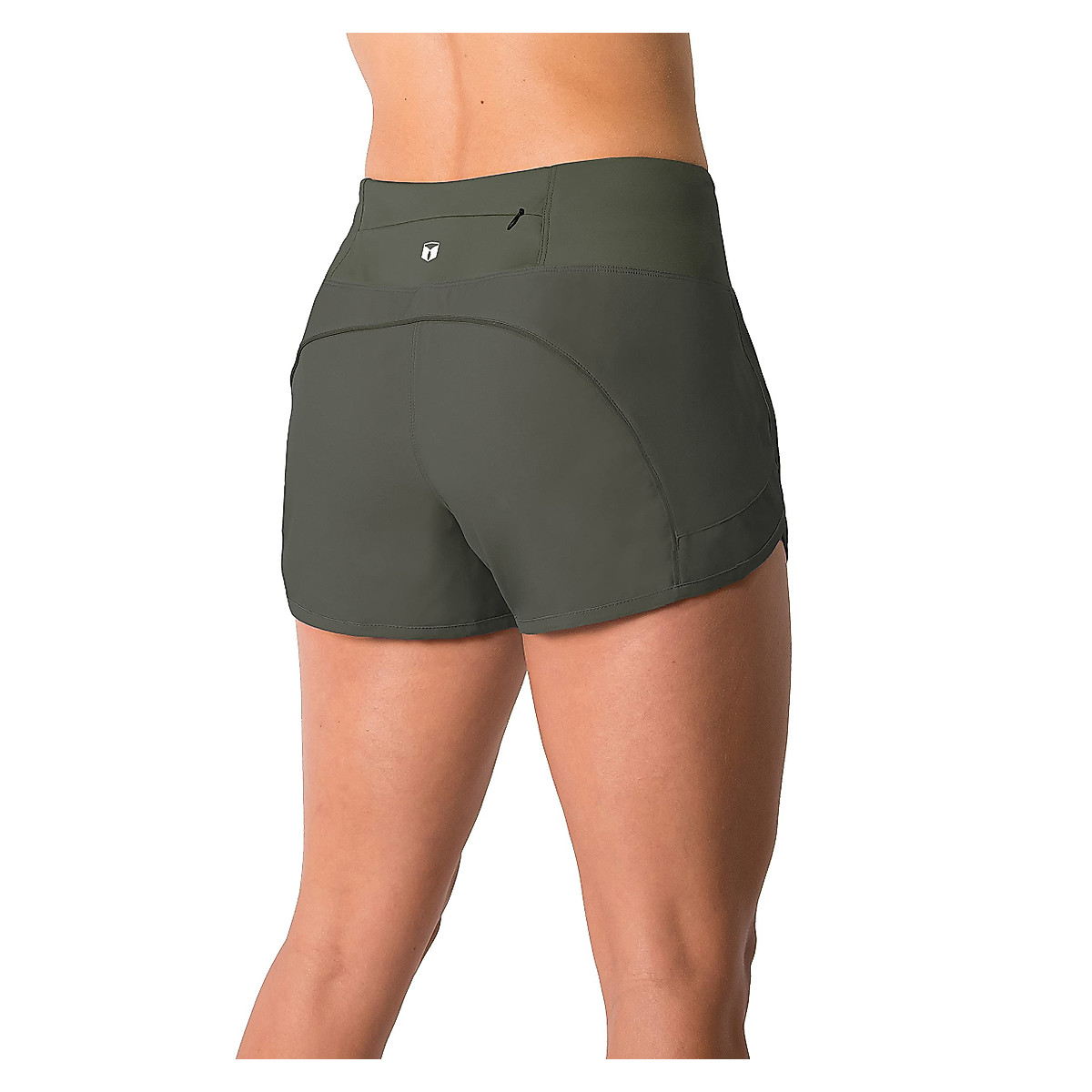 Tough Mode Womens 3" Lightweight Running WOD Volleyball Shorts Workout Mesh Liner Zip Pocket