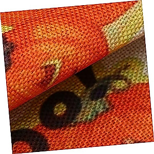 UPKOCH Linen Placemats 6 pcs Xcm Tableware Dinner Chic Unique Bowl Halloween Use Pumpkin Plate for Creative Placemat Dish Pad Printed Mat Parties Heat Burlap Table Insulation Jute Decor