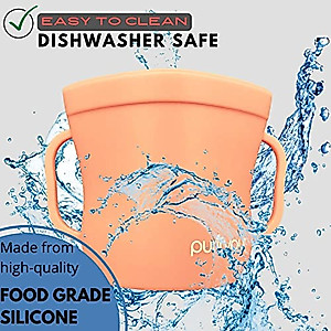 Platinum Silicone Reusable Snack Storage Bags | Snack Bags, Dual Purpose, 4 oz Set of 10, with Erasable Bag Marker, Freezer Storing Pouches 4 ounce | purifyou