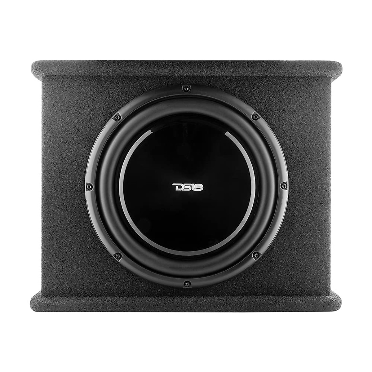 DS18 SB12A 12 Inches Shallow Subwoofer Enclosure with Built in Amplifier – Car Audio All in One Amplifier and Subwoofer Bass Package 700 Watts Power – Great Stealth Car Subwoofer in Box with Amp