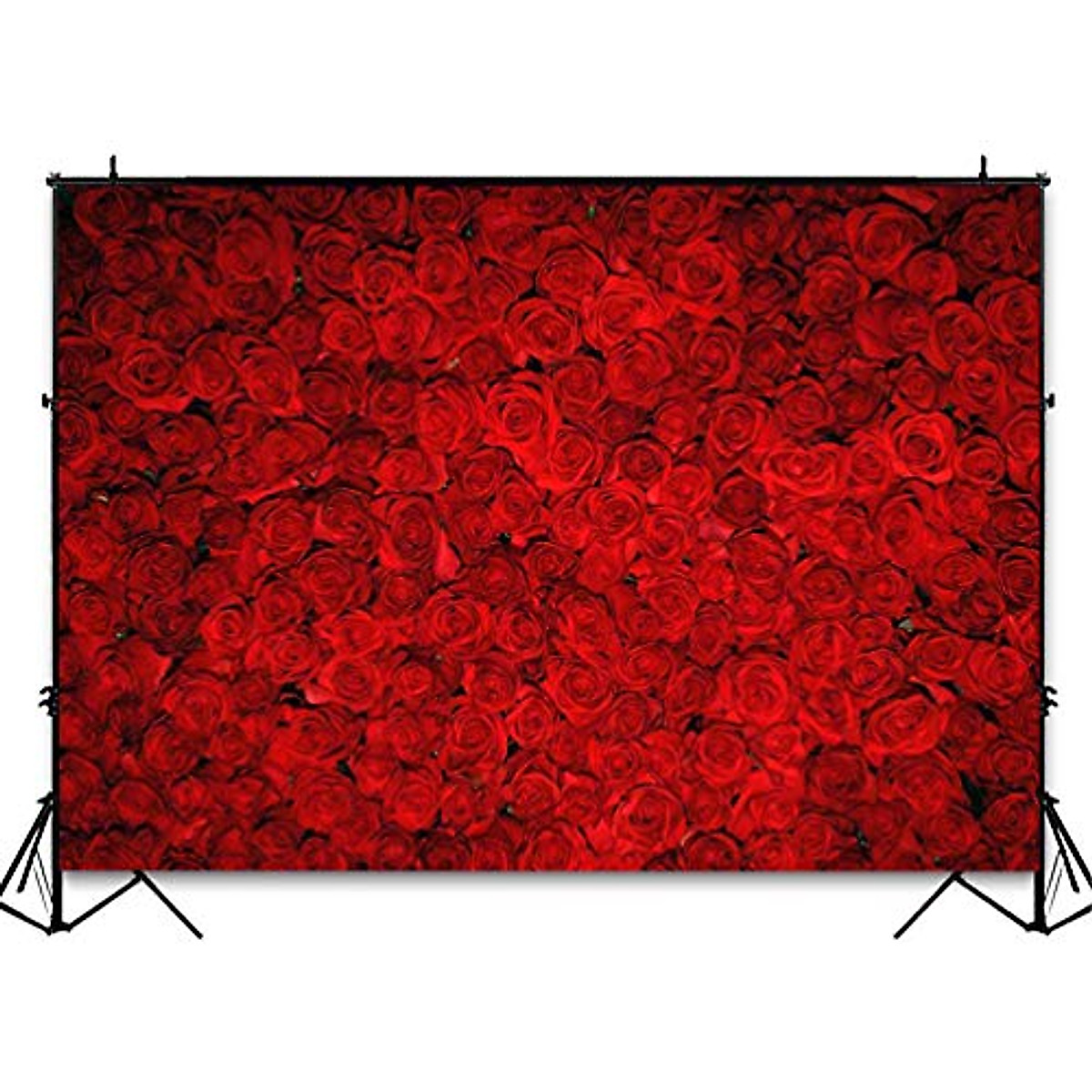 Avezano Red Rose Floral Wedding Photography Backdrop Valentine's Day Party Photo Backdrops Vinyl Cloth 14 February Background Photo Booth Props Pictures (7x5ft)