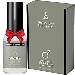 VIROCHEMISTRY Pheromones to Attract Women for Men (Chivalry) Body Spray - Bold, Extra Strength Human Pheromones Fragrance Body Spray - 50ml (Human Grade Pheromones to Attract Women)