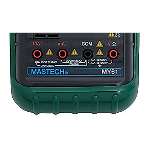 Mastech MY61 Digital Multimeter, 3.5 Digit LCD, 1999 Count