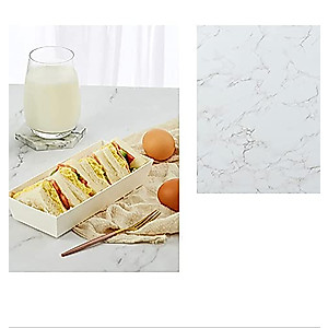 2 PCS Boards Photo Backdrop 2 Marbles Texture for Flat Lay, Food Photography Background 24x24 Inch, BEIYANG (Marble+Marble) …