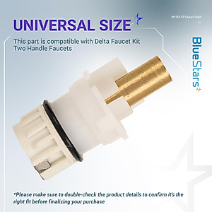 BlueStarts High-Quality RP25513 Faucet Stem - Compatible with Delta Faucet Kit Two Handle Faucets - Pack of 2