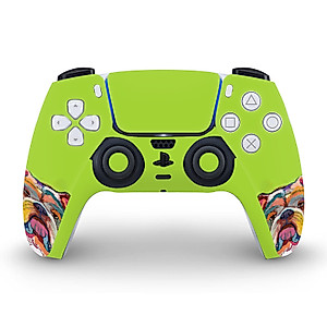 Head Case Designs Officially Licensed Michel Keck Bulldog Art Mix Vinyl Faceplate Sticker Gaming Skin Decal Compatible With Sony PlayStation 5 PS5 Digital Edition Console and DualSense Controller