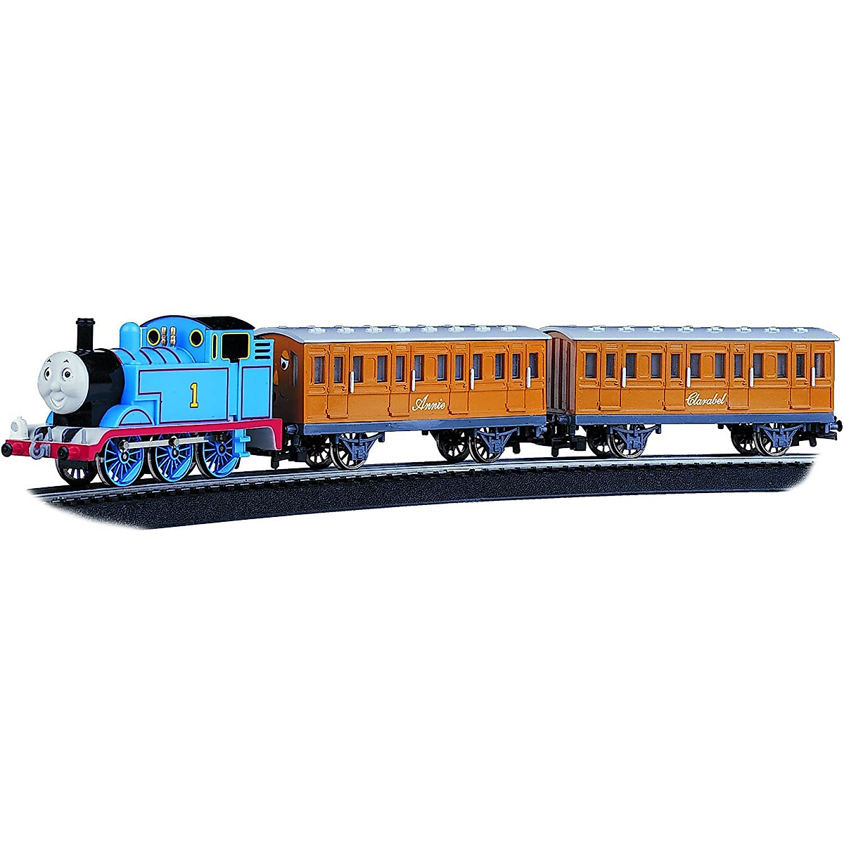 Bachmann Trains - Thomas & Friends Thomas with Annie and Clarabel Ready To Run Electric Train Set - HO Scale