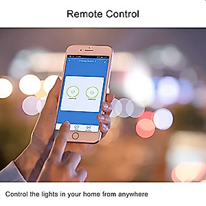 Smart Light Switch, WiFi Touch Wall Smart Switches Work with Smart Life/Tuya App and Compatible with Alexa & Google Assitant (2 Gang, White)
