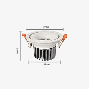 SANBDDLYY European Ceiling Spotlight High Brightness Led Spotlight Creative Ceiling Lights White Aluminum Fashion Recessed Downlight Floodlight Embedded Integrated Restaurant Clothing Store Lighting