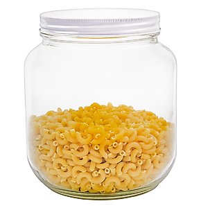Cornucopia Brands Clear Half Gallon Wide-mouth Glass Jars (Metal Lids, 2-Pack), 64-Ounce / 2-Quart Capacity w/Metal Lids, BPA-Free