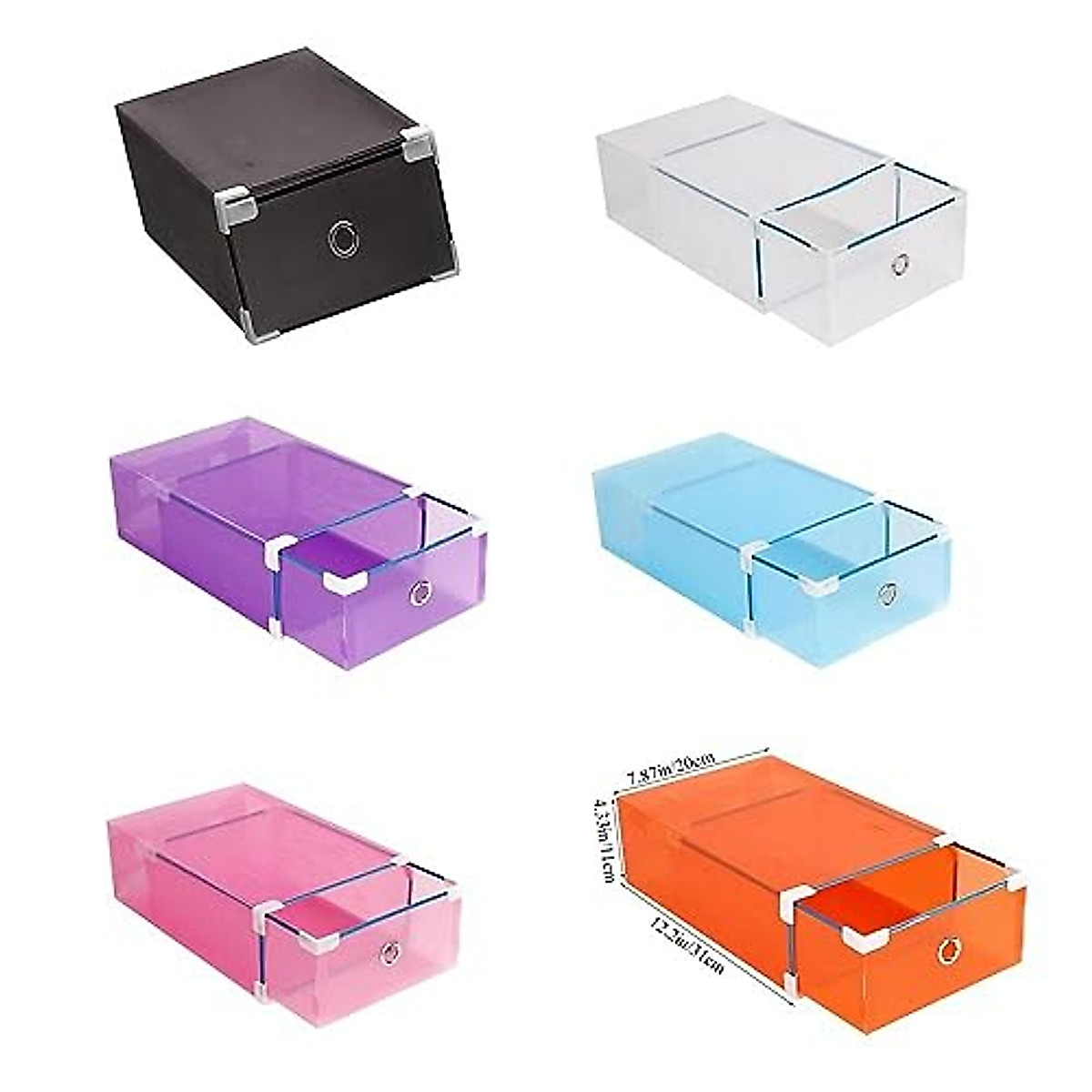 CHDHALTD Shoe Storage Box, Stackable Shoe Organizer,Under Bed Shoe Organizers Storage Boxes, Universal Shoe Storage Boxes for Men and Women(pink)