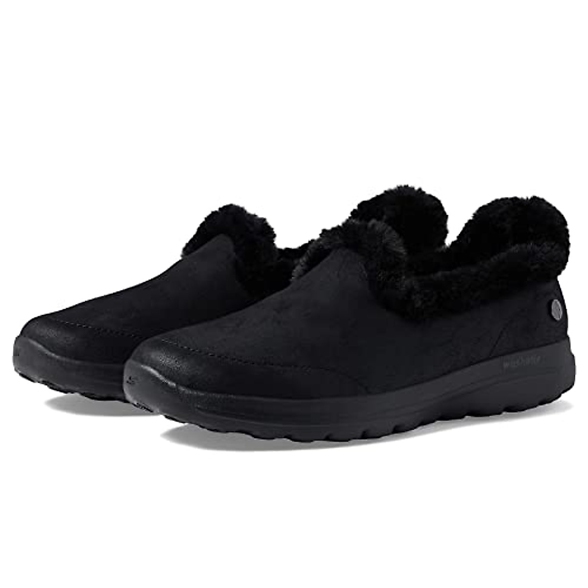 Skechers Women's GO Walk Lounge-Chillin Slipper, Black/Black, 9