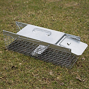Havahart 1025 Small 2-Door Humane Catch and Release Live Animal Trap for Squirrels, Chipmunks, Rats, Weasels, and Small Animals