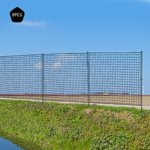 8PCS Steel Fence Panel Garden Border Landscape Edging Yard Fencing Decor 43"x31" for Lawn, Garden, Vegetable Garden