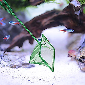 Tugaizi Aquarium Fish Net Fine Quick Catch Mesh Nylon Fishing Catch Nets with Plastic Handle - Green (3in, 4in,5in, 6in)
