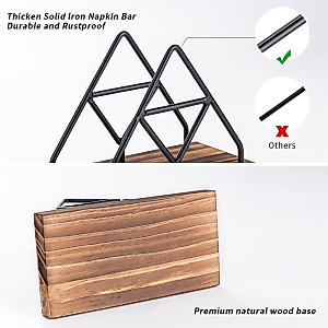 Choxila Napkin Holder for Table, Napkin Dispenser with Black Metal Wire for Modern Farmhouse Decor Restaurant Kitchen Decor